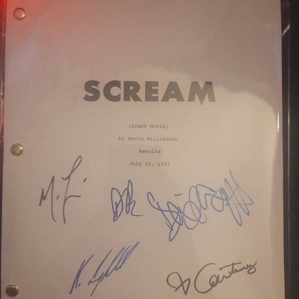 Scream Movie Horror Movie Script Original Full Screenplay - Etsy