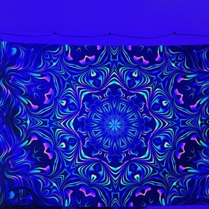 Acid Rain blacklight Trippy Tapestry Psychedelic UV Reactive - Etsy