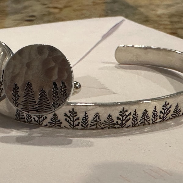 Forest Bracelet - Tree Cuff Bracelet - Nature Jewelry - 1/4 Inch - Etsy