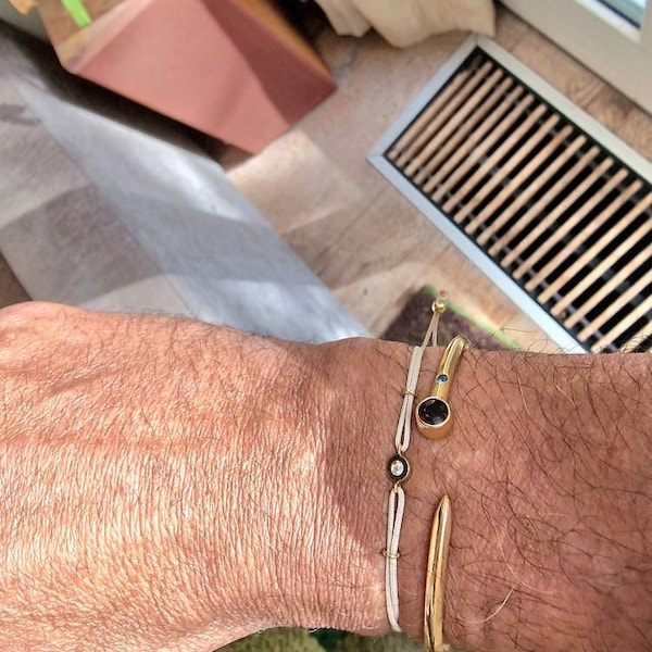 String Bracelet With Diamond 18k Gold, Diamond Bracelet, Friendship ...