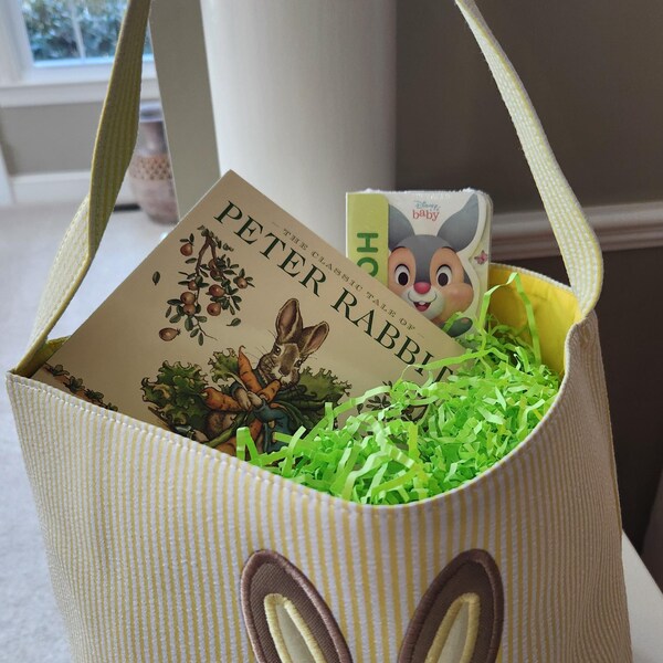 Personalized Easter Basket With Bunny - Etsy