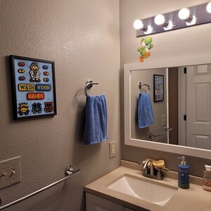 Mario Kart Perler Glass Picture Frame Fits 4x6 or 5x7 | Etsy