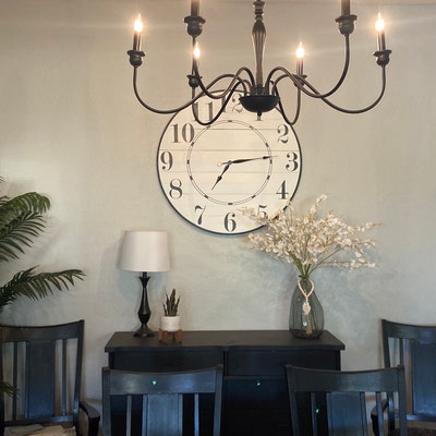 Reclaimed Wood Barn Door Farmhouse Wall Clock With Weathered Finish ...