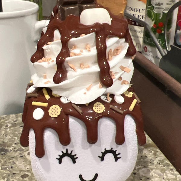 Faux Marshmallow Buddy, Hot Cocoa, Fall/christmas Tiered Tray Decor ...