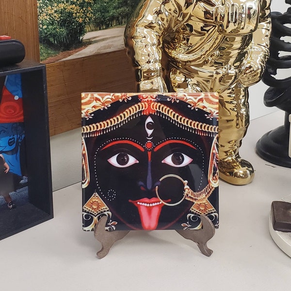 Ceramic Tile Decor - Maha Kali - - Etsy