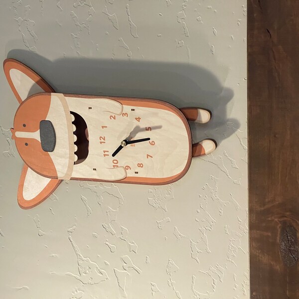 Corgi Pendulum Clock | Corgi Clock | Pembroke Corgi | Gift for Corgi ...