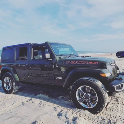 Custom Black Lettering Sticker Decal for Hood With an Outline - Etsy