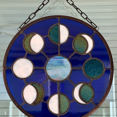 Moon Phases Stained Glass Pattern Pdf, Jpg, Psd, Svg and Png Digital ...