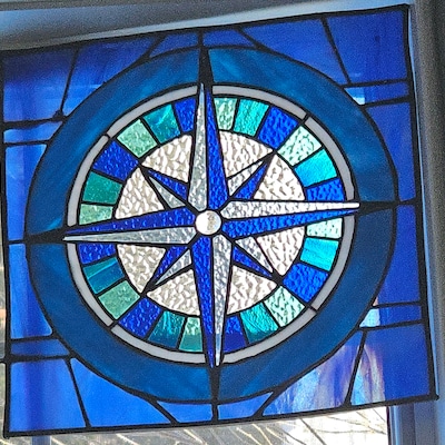 Compass Rose Stained Glass Pattern - Etsy