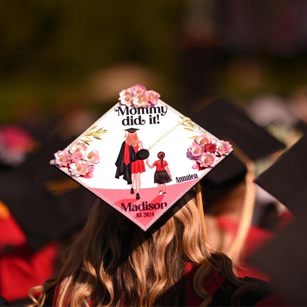 Custom Mommy Did It Graduation Cap Topper, Personalized Cap Decoration ...