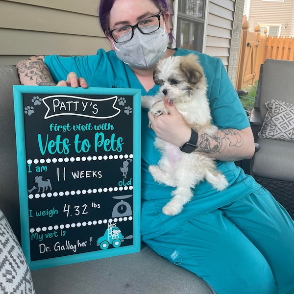 Veterinary First Visit Chalkboard - Vet Visit Chalkboard - Pets First ...