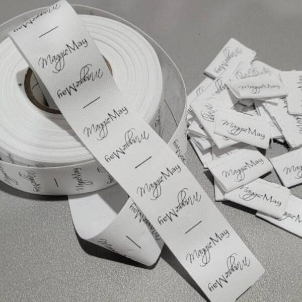 500 Pcs Custom Cotton Logo Labels/brand Labels for Handmade Items ...