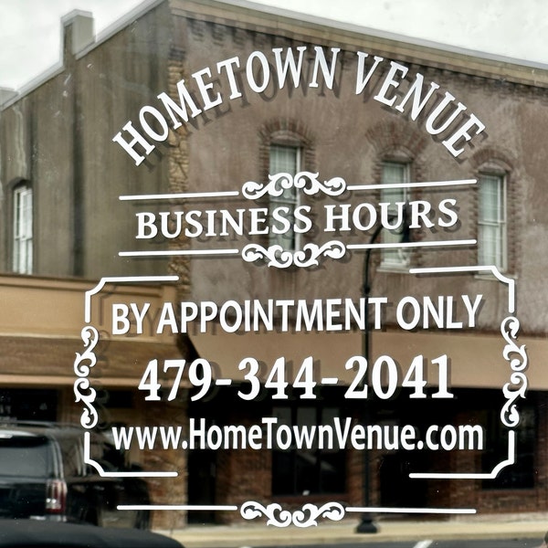 Store Hours Decal, Customized With Your Business Hours | Custom ...