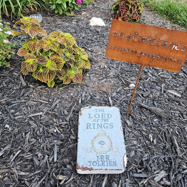 1 Garden Brick Book Cover Painted to Look Like Your Favorite Books for ...