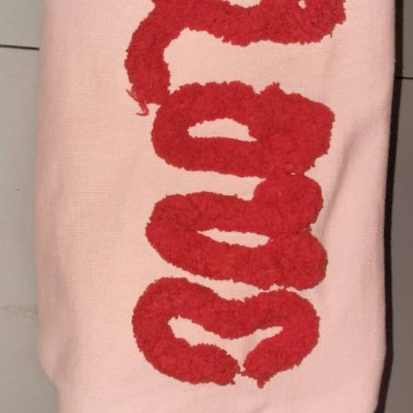 Chenille Yarn Script Font Applique Embroidery Seven Sizes 2, 3, 4, 5, 6 ...