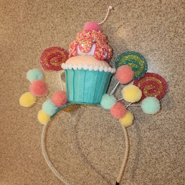 Cupcake Headband: Felt Candy Party Costume Headpiece - Etsy