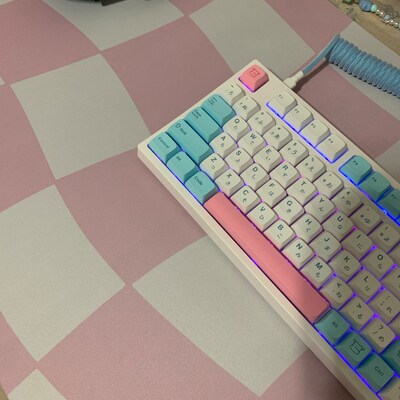 Cute Beige Desk Mat Checkered Y2k Aesthetic Desk Accessories Keyboard ...