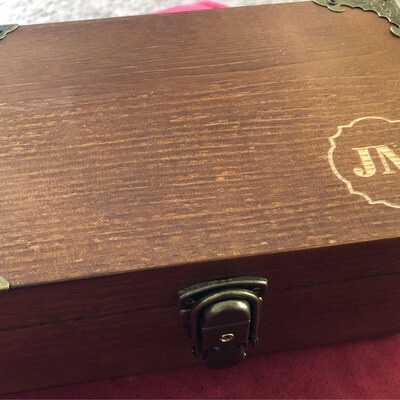Personalized Wooden Gift Box With Lock & Key , Engraved Wood Jewelry ...