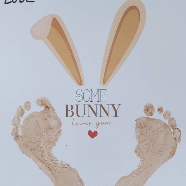 Some Bunny Loves You / Easter Feet / Footprint Handprint Art / Craft ...