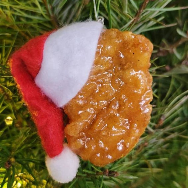 Real Chicken Nugget With Santa Hat Ornament (real Preserved Chicken ...