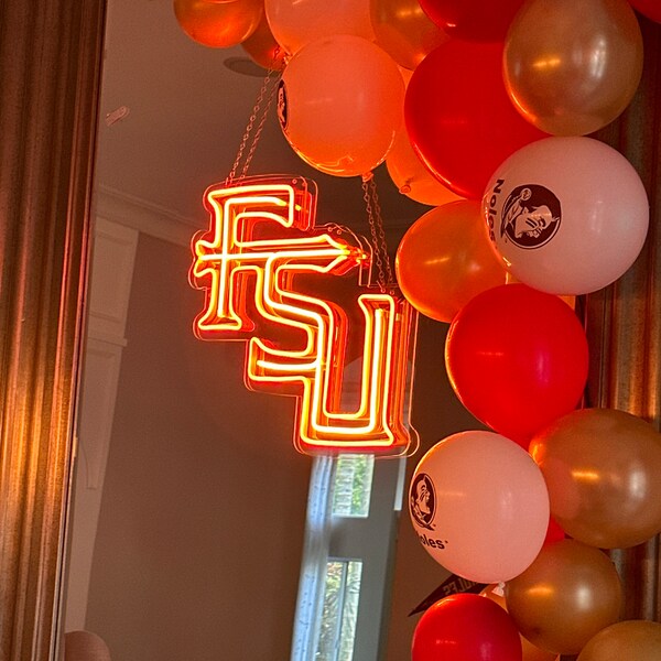 Florida State University Seminoles FSU LED Neon Sign - 19" W X 17.7" H ...
