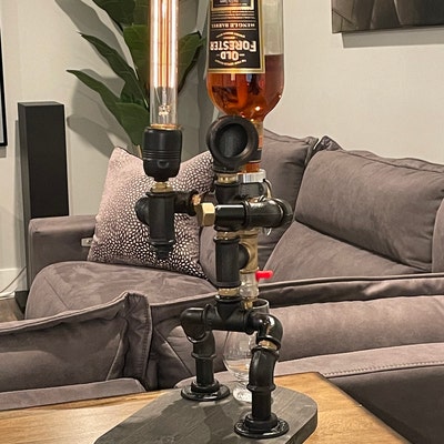 Father's Day Gift ,steampunk Fireman Pipe Robot Night Lamp, Liquor ...