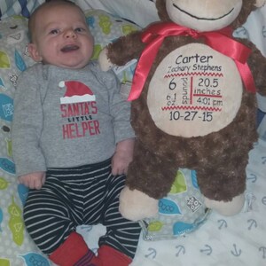 Baby Cubbies Personalized Stuffed Brown Monkey Adorable Baby Gift - Etsy