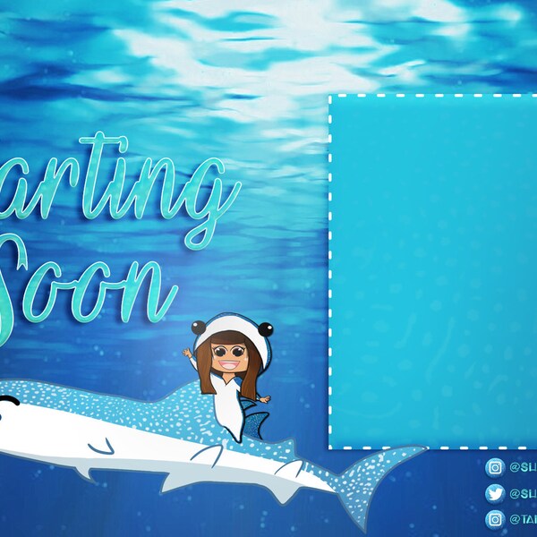 Animated Blue Neon Pixie Dust Stream Overlay Twitch Streamer Teal Aqua ...