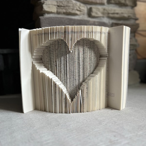 Heart Book Folding Pattern | Valentine's Gift | Mother's Day | Wedding ...