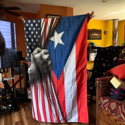 Puerto Rico Hibiscus Flower Flag Toad Frog Puerto Rico - Etsy