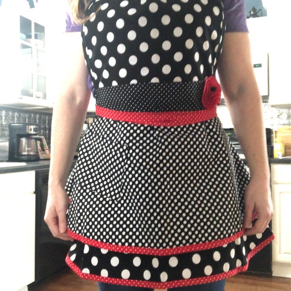 Strawberry Pie Kitchen Apron - Women's Retro Modern Apron - Bridal or ...