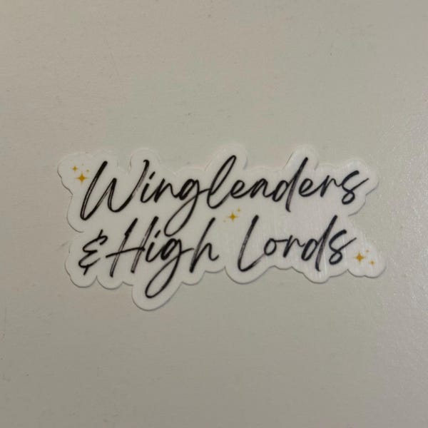 Wingleaders & High Lords Sticker, Bookish Sticker, Fourth Wing, Iron ...