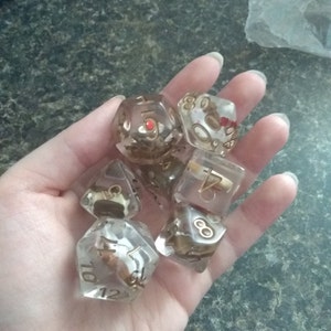 Chocolate Pastry Dice Set, Polyhedral Dice, TTRPG, D&D Dice, Dungeons ...