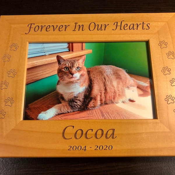 Cat Memorial Frame, Pet Loss Gifts, Cat Picture Frame, Picture Frames ...