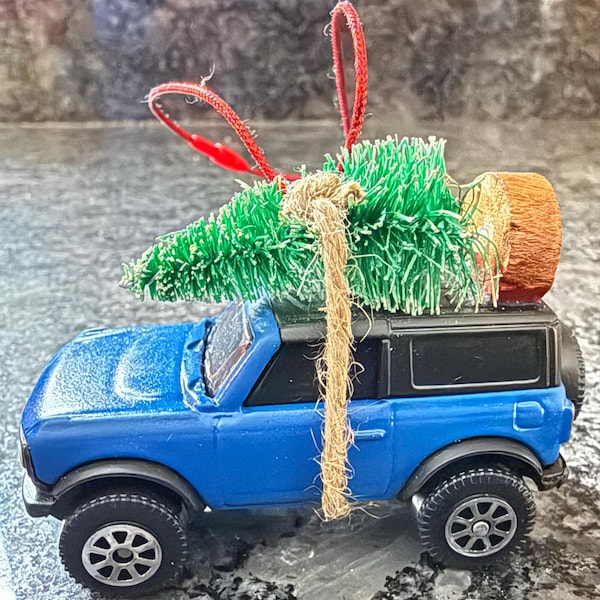 RARE 2021 Ford Bronco 2 Door Carrying Christmas Tree Ornament Gift for ...