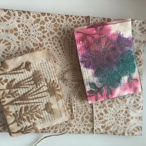 Botanical Book Pages 12 Sheets Coffee Dye - Approx 7.25 X 5" Paper ...