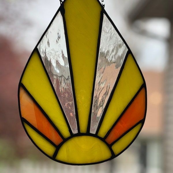 Sun Ray Drop Stained Glass Pattern, Beginner Stained Glass Patterns ...