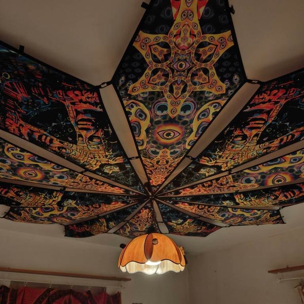Ceiling Decoration - "central Eye" and "golden Buddha" UV Petals ...