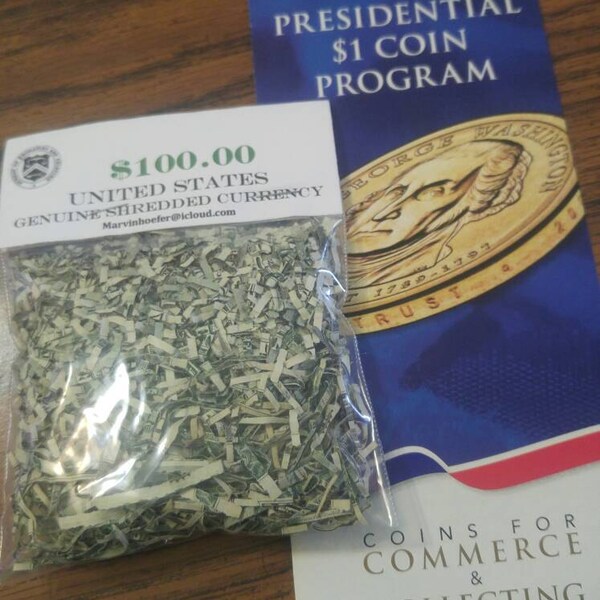 Shredded Cash Money U.S. Currency 200 Authentic Federal Reserve Grass ...