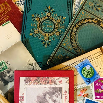 Antique French Faux Book Cover From 1864 Léonie - Etsy