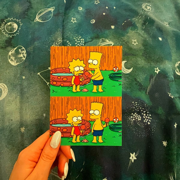The Simpsons Bart and Lisa Sibling Card | Funny Birthday Card for ...