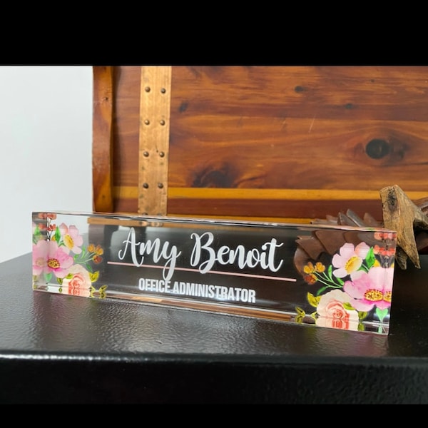 Custom Desk Sign, Office Decor, Executive Gift, Professional Name Plate ...