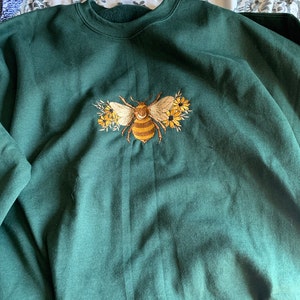 Mushroom Moth Embroidered Beanie Handmade Embroidered - Etsy