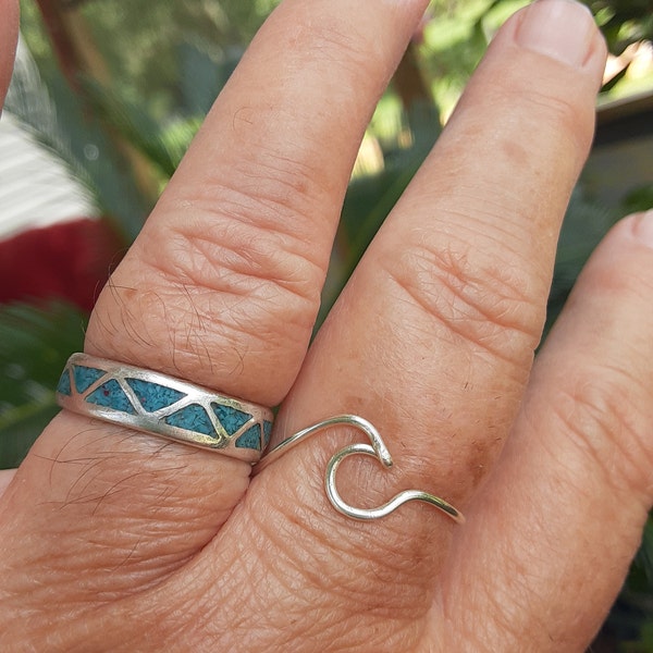 Wave Ring, Wave Ring Sterling Silver, Wave Ring Gold, Wave Ring Silver ...