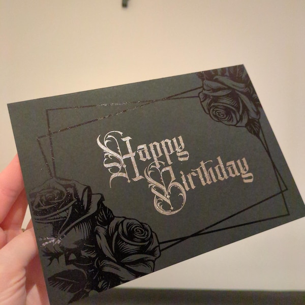 Nu Metal Birthday Card | Last Resort Emo Lyric Greeting | Glossy Black ...