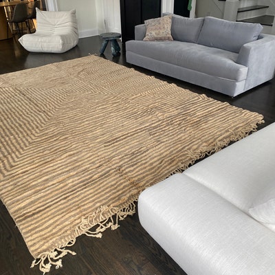 Neutral Moroccan Beni Mrirt Rug Handwoven Wool Area Rug, Soft and ...