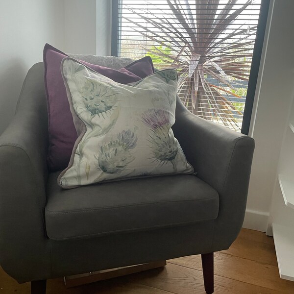 Small Cushion Cover Sanderson Bambi Cotton Floral Double Sided Piped ...