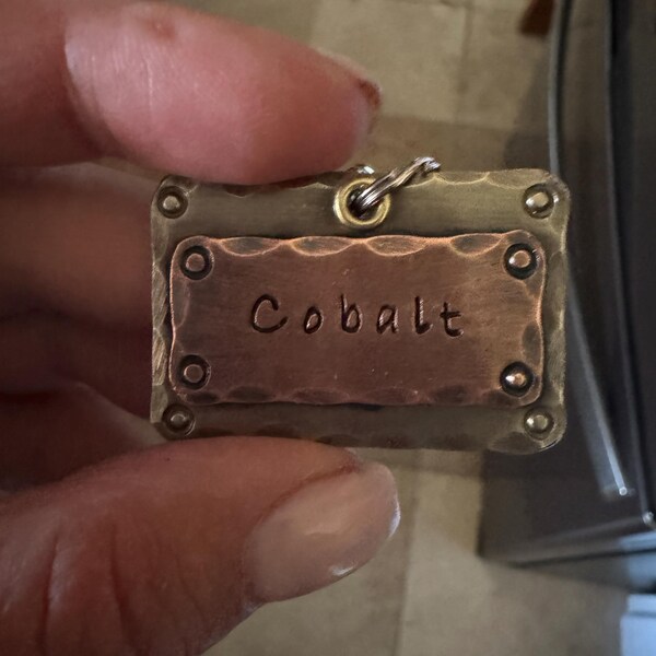 Large Dog Tag - Personalized Pet ID Tag With Hand Stamped and Engraved ...