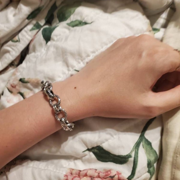 Rustic Handmade Sterling Silver Artisan Bracelet multiple Lengths ...
