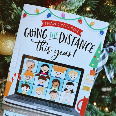 Virtual Teacher Christmas Gift Card Holder Printable - Etsy